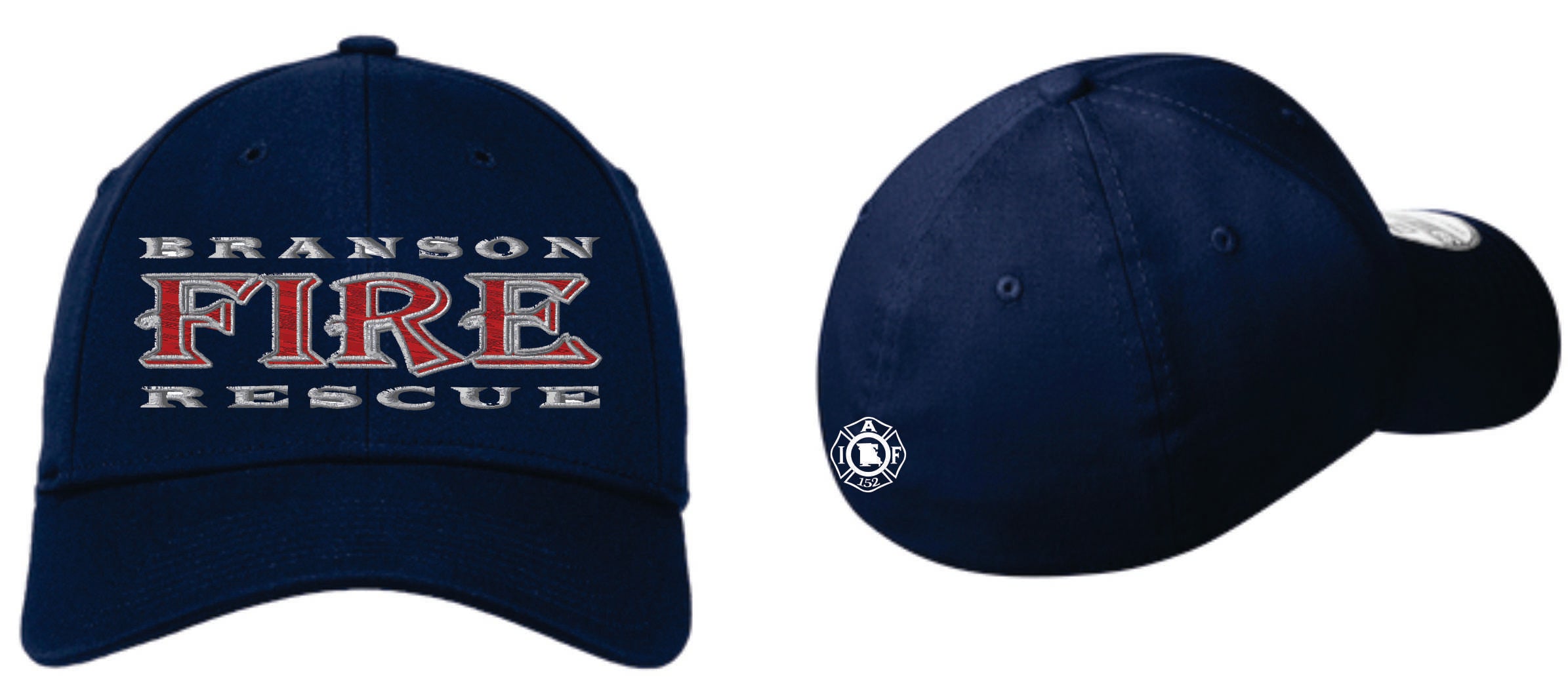 New Era 39Thirty Fitted Hat with Branson Fire and IAFF Logo – WOASHIRTS